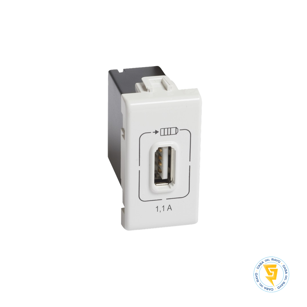 MODULO USB 1P 20W/5V MATIX BLANCO BTICINO | casadelrayo.cl